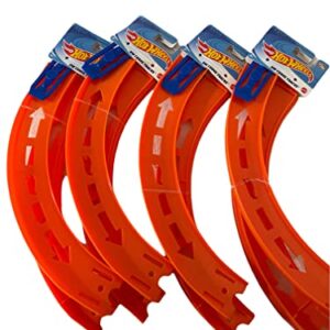 Hot Wheels Curve Tracks Expansion Packs ~ Includes 8 Curved Track Pieces & 4 Connectors ~ 10" Long