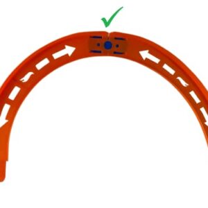 Hot Wheels Curve Tracks Expansion Packs ~ Includes 8 Curved Track Pieces & 4 Connectors ~ 10" Long