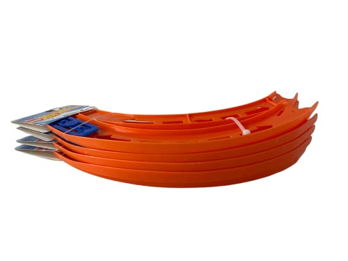 Hot Wheels Curve Tracks Expansion Packs ~ Includes 8 Curved Track Pieces & 4 Connectors ~ 10" Long