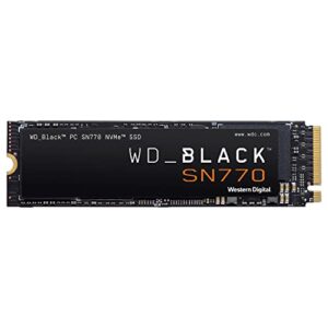 wd_black 2tb sn770 nvme internal gaming ssd solid state drive - gen4 pcie, m.2 2280, up to 5,150 mb/s - wds200t3x0e