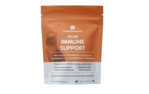 dr. bill’s feline immune support | immune support for cats | colostrum for cats | pet supplement | includes beta glucan, lactoferrin, colostrum, zinc, coenzyme q-10, and bifidobacterium