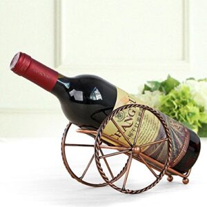 CdyBox Retro Artillery Shape Red Wine Bottle Holder Metal Furnishing Craft