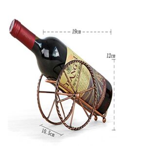 CdyBox Retro Artillery Shape Red Wine Bottle Holder Metal Furnishing Craft