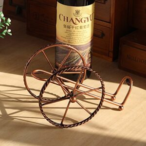 CdyBox Retro Artillery Shape Red Wine Bottle Holder Metal Furnishing Craft