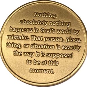 Acceptance is The Answer Beach Sunrise Bronze AA Medallion Chip Page 449 417