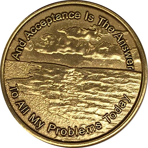 Acceptance is The Answer Beach Sunrise Bronze AA Medallion Chip Page 449 417