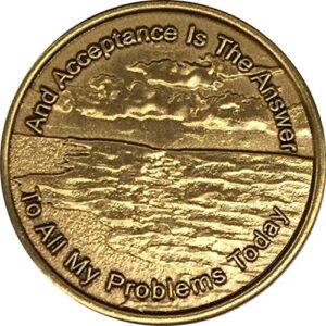 Acceptance is The Answer Beach Sunrise Bronze AA Medallion Chip Page 449 417