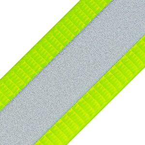 strapworks biothane gold series coated reflective webbing - waterproof heavy duty strap - 1 inch x 5 yards, hot yellow