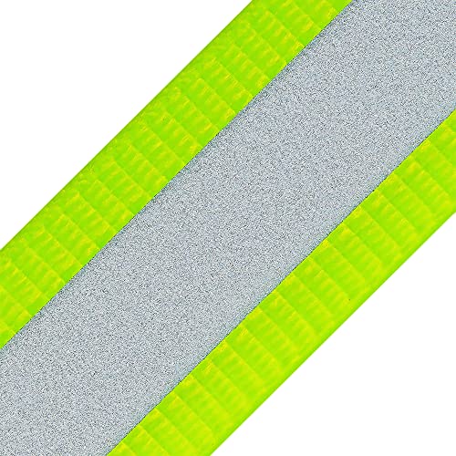 Strapworks BioThane Gold Series Coated Reflective Webbing - Waterproof Heavy Duty Strap - 1 Inch x 5 Yards, Hot Yellow