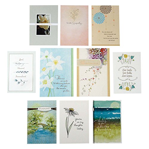 Hallmark Sympathy Cards Assortment Pack (10 Condolence Cards with Envelopes)