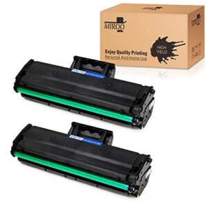 miroo compatible toner cartridge replacement for samsung mlt-d101s mltd101s 2 black,use on samsung scx-3405w ml-2165w scx-3405fw ml-2161 ml-2166w ml-2160 ml-2165 scx-3400 scx-3401fh sf-761p printer