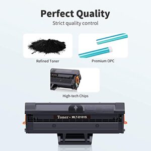 MIROO Compatible Toner Cartridge Replacement for Samsung MLT-D101S MLTD101S 2 Black,Use on Samsung SCX-3405W ML-2165W SCX-3405FW ML-2161 ML-2166W ML-2160 ML-2165 SCX-3400 SCX-3401FH SF-761P Printer