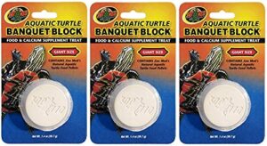 zoo med (3 pack) aquatic turtle banquet block (giant)