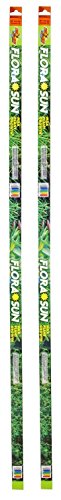 2 Pack of Zoo Med T8 Flora Sun Maximum Plant Growth 32 Watts, 48-inch