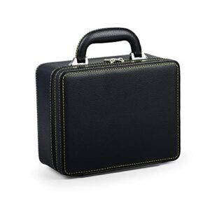 oirlv black leather travel jewelry box jewelry storage case