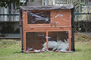 bunny business universal 36" double hutch cover for 36" double decker rabbit hutches