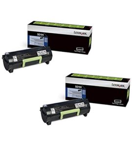 lexmark 501h (50f1h00) high yield toner cartridge 2-pack