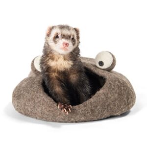 TWINCRITTERS Twin Critters Handcrafted Ferret Cave Bed - Tunnel for Ferrets (Raw Bark)