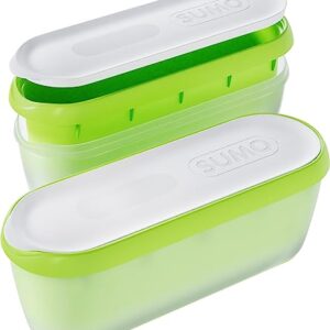 SUMO Ice Cream Containers for Homemade Ice Cream - 2 Ice Cream Containers - 1.5 Quart Each - Green