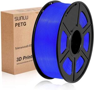 sunlu petg 3d printer filament, petg filament 1.75mm dimensional accuracy +/- 0.02 mm, 1 kg spool, petg blue