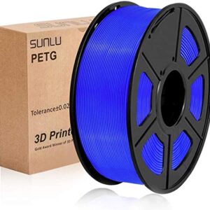 SUNLU PETG 3D Printer Filament, PETG Filament 1.75mm Dimensional Accuracy +/- 0.02 mm, 1 kg Spool, PETG Blue