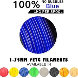 SUNLU PETG 3D Printer Filament, PETG Filament 1.75mm Dimensional Accuracy +/- 0.02 mm, 1 kg Spool, PETG Blue