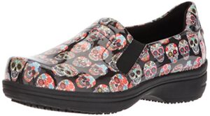 easy works women's bind health care professional shoe, skull patent, 6 b(m) us