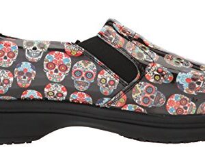 Easy Works Women's Bind Health Care Professional Shoe, Skull Patent, 6 B(M) US