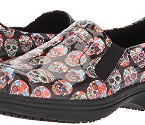 Easy Works Women's Bind Health Care Professional Shoe, Skull Patent, 6 B(M) US