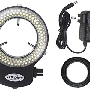 LED-144-ZK Black Adjustable 144 LED Ring Light Illuminator for Stereo Microscope (144 LED Ring Light)