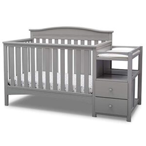 delta children birkley convertible crib n changer, grey