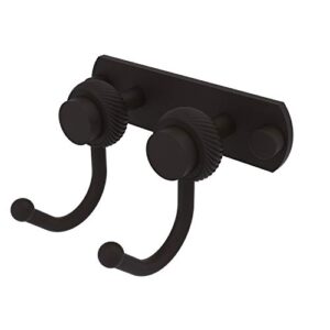 allied brass 920t-2 mercury collection 2 position multi twisted accent decorative hook, oil rubbed bronze