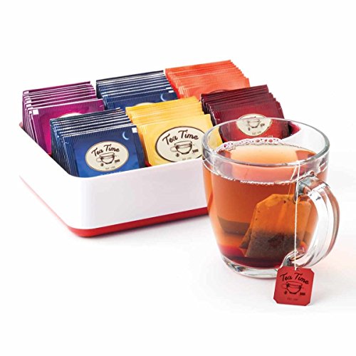 Tea Storage Box - 60 Tea bags - Red