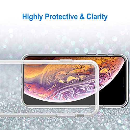 JETech Case for iPhone Xs and iPhone X 5.8-Inch, Non-Yellowing Shockproof Phone Bumper Cover, Anti-Scratch Clear Back (Clear)