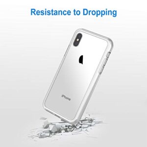 JETech Case for iPhone Xs and iPhone X 5.8-Inch, Non-Yellowing Shockproof Phone Bumper Cover, Anti-Scratch Clear Back (Clear)