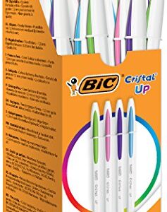 BIC Cristal Up Ballpoint Pens - Assorted Fashion Colours, Box of 20