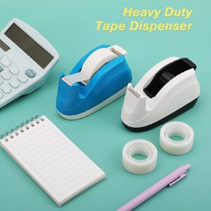 KTRIO Tape Dispenser, 2 Pack Tape Dispenser Desk Small Tape Dispensers, Weighted Non-Skid Base, Tape Desk Dispenser Mini Desktop Tape Holder Cute Tape Dispenser for Office Home School Gift Wrapping