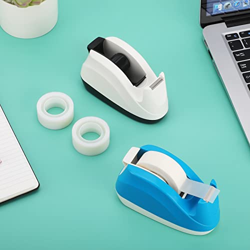 KTRIO Tape Dispenser, 2 Pack Tape Dispenser Desk Small Tape Dispensers, Weighted Non-Skid Base, Tape Desk Dispenser Mini Desktop Tape Holder Cute Tape Dispenser for Office Home School Gift Wrapping