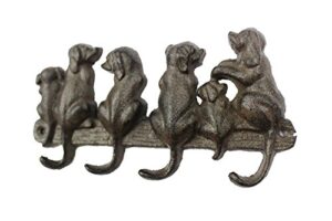 handcrafted nautical decor cast iron dog wall hooks 8" - decorative hook - dog home decoration