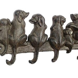 Handcrafted Nautical Decor Cast Iron Dog Wall Hooks 8" - Decorative Hook - Dog Home Decoration