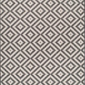 nuLOOM Marybelle Tribal Diamond Indoor/Outdoor Area Rug, 6' 3" x 9' 2", Grey