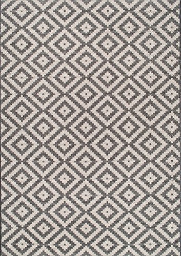 nuLOOM Marybelle Tribal Diamond Indoor/Outdoor Area Rug, 6' 3" x 9' 2", Grey