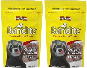 (2 pack) marshall bandit ferret treats, chicken flavor - 3 ounces each