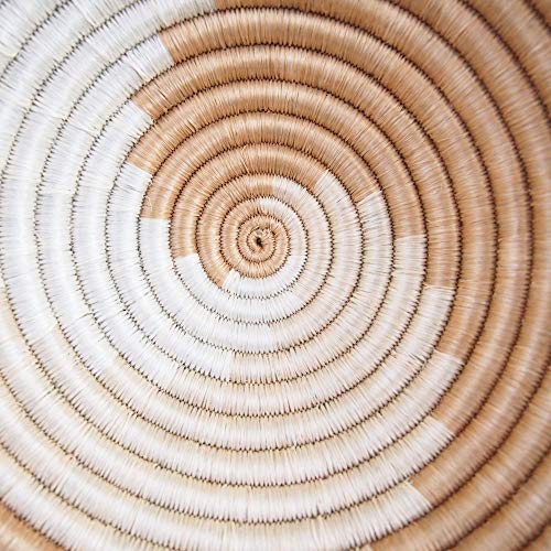 Small African Basket- Sokoke/Rwanda Basket/Woven Bowl/Sisal & Sweetgrass Basket/Tans, White