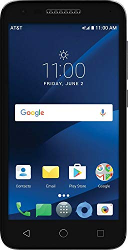 AT&T Prepaid Alcatel idealXCITE 6030B 5" Android 7.0 Smartphone Cell Phone, 8GB, Black