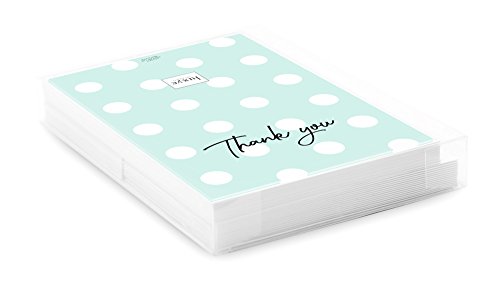 Luxye Chic Modern Thank You Cards, 36 Polka Dot and Stripe Thank You Notes, 6 Assortment of Blank Inside with White Envelopes (Multicolor) (4" x 6" Polka Dot Stripe V2)