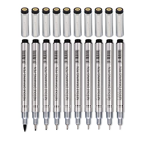 MISULOVE Fine Point Multi-Liner Pens - 10 Pack Set, Ideal for Anime Sketching, Bible Journaling, and Fine Line Drawing for Versatile Artistic Applications