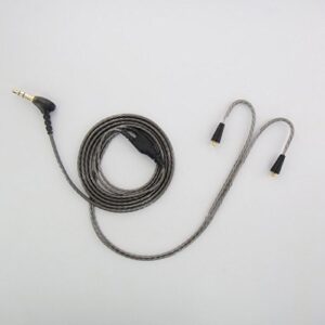 TENNMAK MMCX Detachable Cable for TENNMAK PRO Piano Trio & Other MMCX Earphones- Transparent Black (no mic)