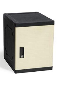 jink locker, lockable storage cabinet 19" with keys | great for kids, home, school, office or outdoor | toy box, footlocker, bedside dresser/nightstand, sports or gym (white)