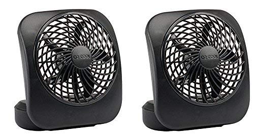 O2Cool FD05004BLK 5" Black 2 Speed Battery Operated Camping Fans - Quantity 22